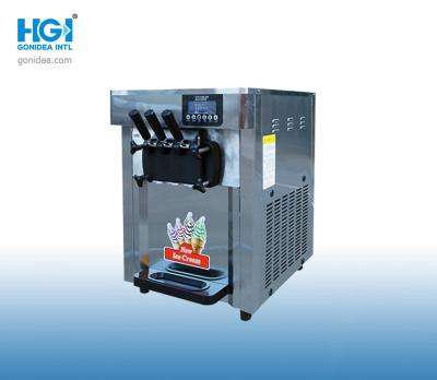China Three Flavor Soft Ice Cream Machine Table Model Small Commercial for sale