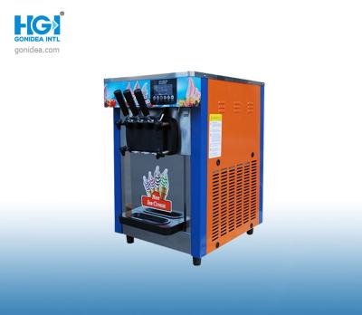China Three Flavor Soft Ice Cream Machine Table Model Small Commercial for sale