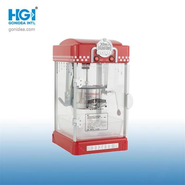 Automatic Red Tabletop Mini Popcorn Maker Machine 220V 300W Portable