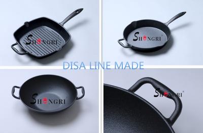 China Square cast iron Ribbed skillet for sale