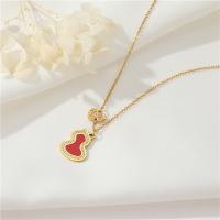 Quality 18K Vacuum Electroplated Stainless Steel Women's Necklace Micropaved Zircon for sale