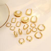 Quality 18K Vacuum Gold-Plated Fashion Stainless Steel Round Earring Female Geometric for sale