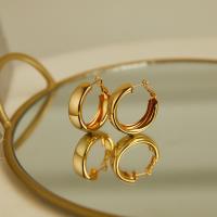 Quality Fashion Hip Hop Jewelry Earring Brass 14K Plated Real Gold Exaggerated Large for sale