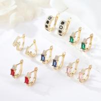 Quality 14K Gold Plated Fashion Jewelry Hoop Earing Cubic Zircon Earrings Jewelry for sale
