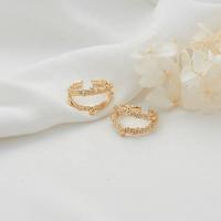China Brass Simple Design 14K Gold Plated Multi Shape Adjustable Ring for sale