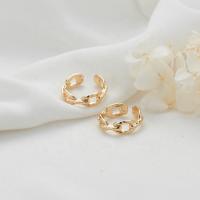 China Brass Simple Design 14K Gold Plated Multi Shape Adjustable Ring for sale