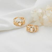 China Brass Simple Design 14K Gold Plated Multi Shape Adjustable Ring for sale