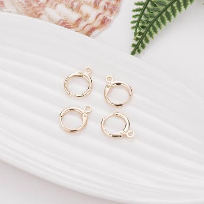 China Hot Selling Fashion Brass 14K Gold Plated Hoop Earrings DIY Jewelry Earring Making Accessories for sale
