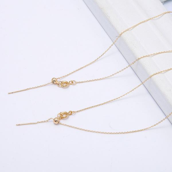Quality Factory Wholesale Brass14k Gold Plated Initial Adjustable Necklace Bracelet for Diy Jewelry Making Accessories for sale