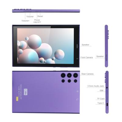 중국 C 아이디어 8인치 안드로이드 태블릿 PC 8GB 램 512GB 롬 쿼드 코어 800*1280 HD 태블릿 WIFI/SIM 카드 CM822 ( 보라색) 판매용