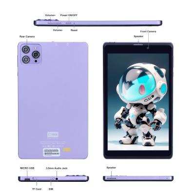 Cina C Idea Portable 8 In Android Tablet PC 8 GB RAM 512 GB Android 12 Tablet IPS HD Display Quad Core CM818-Purple in vendita