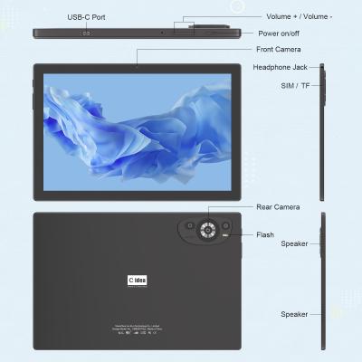 Cina C Idea 10.1 Inch 5G Tablet Con Supporto Sim Tastiera Educativa Android Tablet Pc M8200 Plus Nero in vendita