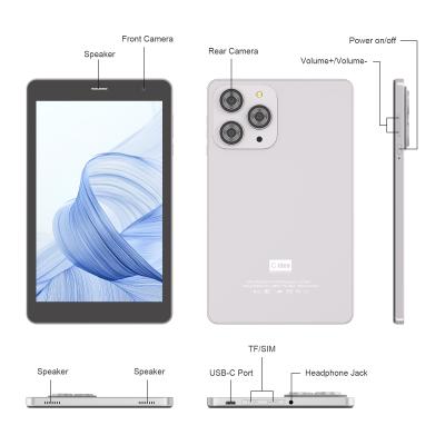 중국 C idea 8인치 와이파이 태블릿, 8+512GB 저장 공간, 쿼드 코어 프로세서, 800x1280 IPS 터치스크린, 실버 CM817 Pro 판매용