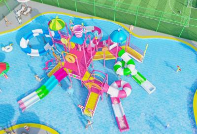 China Outdoor Candy Theme Spiral Water Slide House 700m2 For Children / Adults for sale