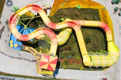 China Giant Python Themed Spiral Water Slide Wear Resistant 18-21m Height for sale