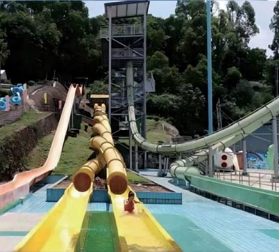China Aqua Park Coiled Dragon Water Slide With Multi Directional Swinging Sections for sale