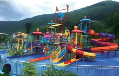 China Underwater World Theme Aqua Village Park 660m2 With Spiral Slide for sale