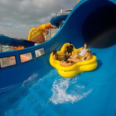 China Water Park Roller Coaster Water Slide 15-20m Height Dual Person Interactive for sale