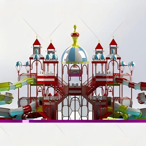 Quality British Style Water Slide House 660m2 Anti UV for Aqua Park for sale