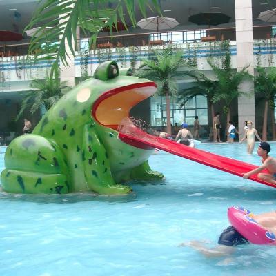 China Aqua Park Water Splash Pad Frog Water Slide Compact Smooth Surface for sale