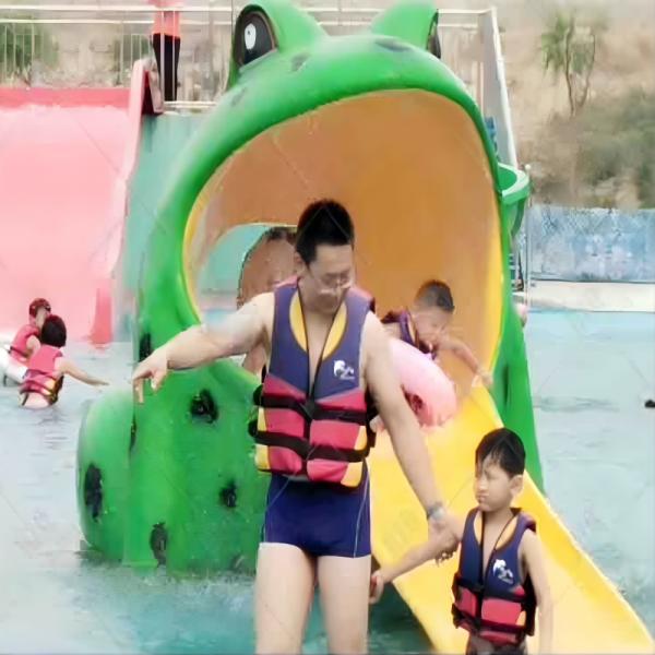 Quality Children Small Frog Water Slide For Indoor Water Playgrounds for sale