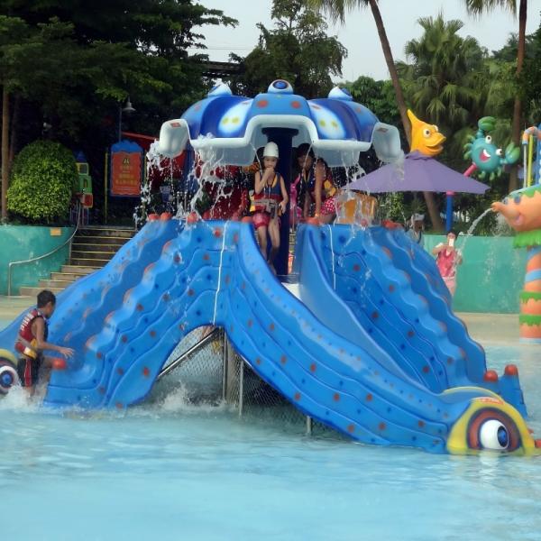 Quality Octopus Shape Water Play Slide Multi Channel For Aqua Park for sale