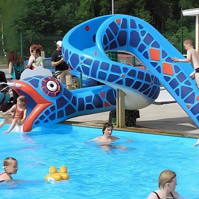 China Snake Shaped Rotating Track Aqua Park Slide Corrosion Resistant Burr Free for sale