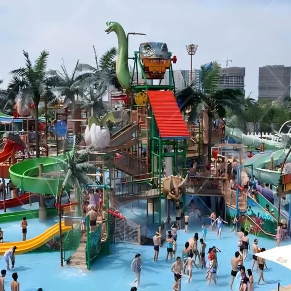 Quality Dinosaur Theme Aqua Village Water Park Non Toxic Customized for sale