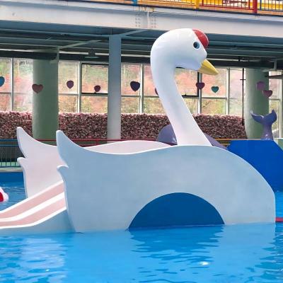 China Swan Shape Water Park Slide Corrosion Resistant Non Toxic for sale
