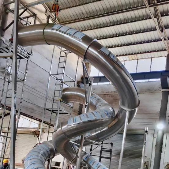 Quality Spiral Stainless Steel Water Slide Anti UV Polished For Children for sale