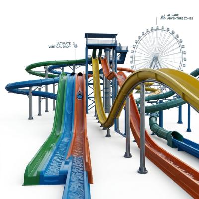China Arctic Ice Mat Racing Water Slide 12m for Cruise Ship Deck for sale