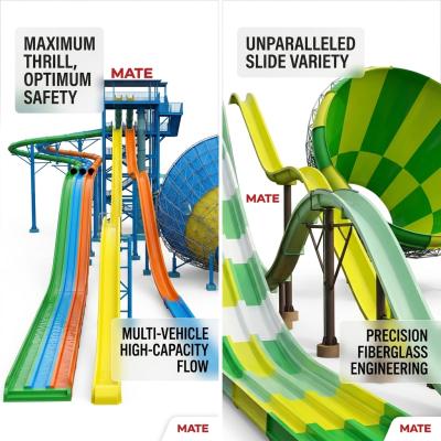China Alpine Mountain Mat Racing Water Slide 22m for Theme Park for sale