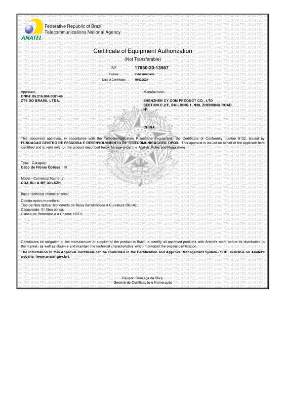 ANATEL - Shenzhen CY COM Product Co., Ltd