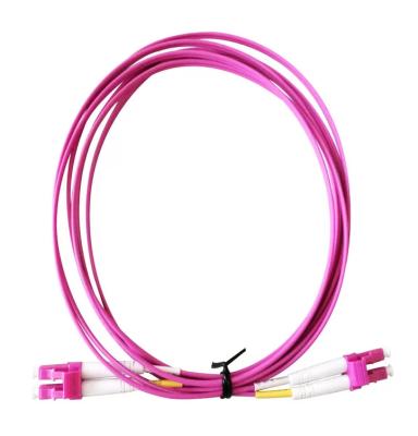 China Multimode 2m Duplex Cable Lc To Lc Om4 Fiber Optic Jumpers for sale