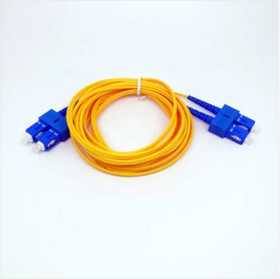 Cina Cavi gialli monomodali della toppa della fibra del duplex 9/125 3m 5m in vendita