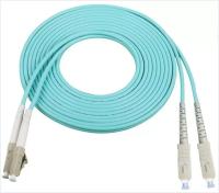 China OM3 Aqua Green Duplex Multimode CATV Patch Cord Jumper for sale