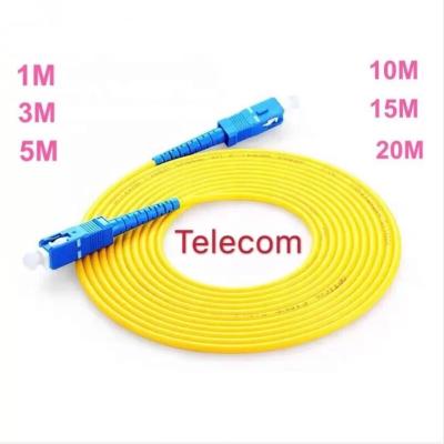 China 9/125 de modo frente e verso de cabo de remendo da fibra ótica de SC/UPC-SC/UPC único à venda