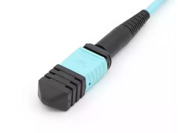 中国 MMはOM3 12繊維MPO/MTPの繊維光学のパッチ・コードをケーブルで通信する 販売のため