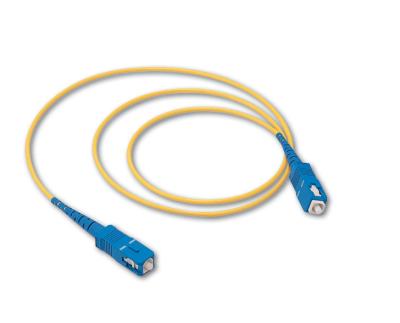 China SC/UPC het koord Singlemode Simplex 2.0mm Gele OFNP kabel van het vezel optische flard Te koop