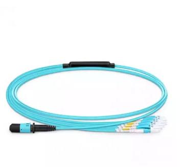 Cina fibre LSZH OM4 OM3 millimetro di LC UPC 8 del cavo di toppa del connettore di 5m MPO MTP in vendita