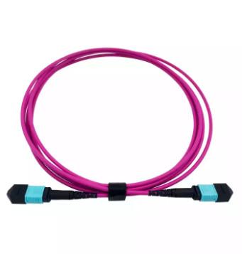 China MPO OM4 12 Fiber OM4 Patch Cord Optic For Data Center for sale
