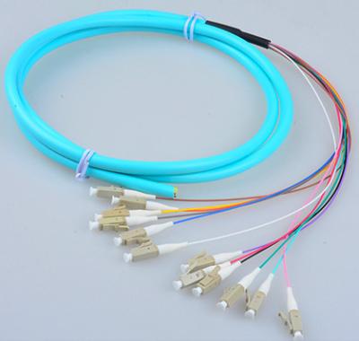 China van de de vezel optische vlecht LC/UPC van de 12 vezelsdoorbraak multimode OM3 50/125 aqualszh kabel Te koop
