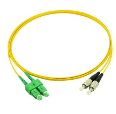 China Het gele Duplex Singlemode Koord SC/APC van het Vezel Optische Flard aan FC/UPC 2.0mm 3M Te koop