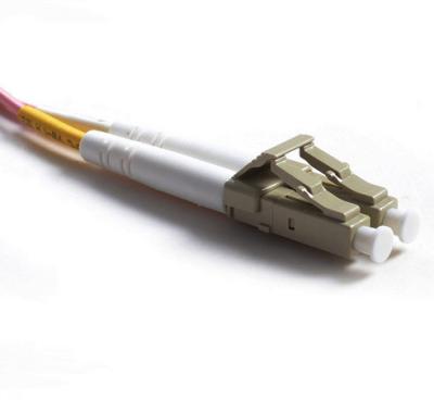 Cina OM4 perdita di inserzione a fibra ottica rosa del cavo di toppa del duplex 3Mtrs OFNP <=0.2dB in vendita