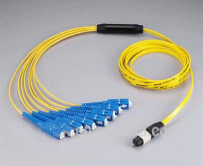 China Fuga amarela Mpo - padrão de Telcordia dos núcleos do cabo de remendo 8 da fibra ótica do Sc à venda
