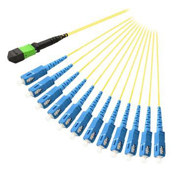 China UPC Simplex Single Mode SM Breakout MPO Patch Cord for sale