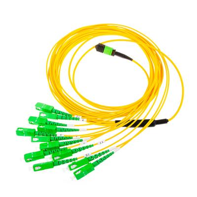 중국 G657B 12 코어 단일 모드 SM MPO 브레이크오웃 패치 코드 판매용