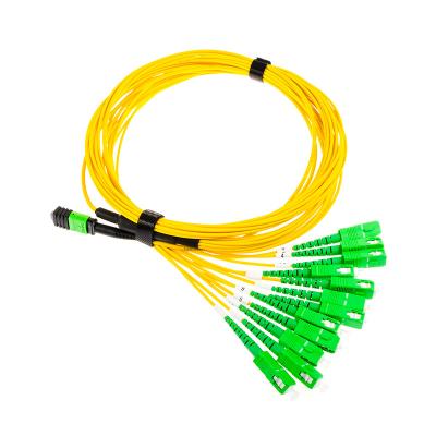 중국 G657B 12 코어 단일 모드 SM MPO 브레이크오웃 패치 코드 판매용