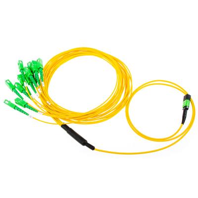 중국 G657B 12 코어 단일 모드 SM MPO 브레이크오웃 패치 코드 판매용