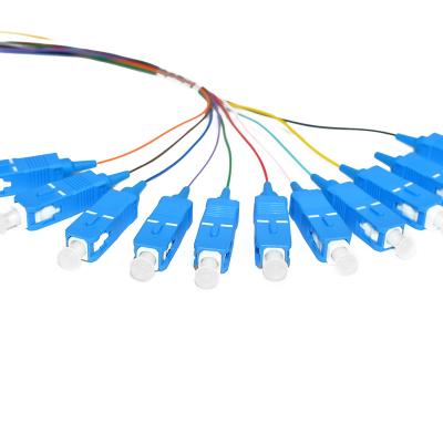 중국 12색 SC APC UPC 0.9mm 단일 모드 MPO MTP 판매용